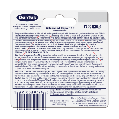 DenTek® Temparin Max Advanced Repair Kit